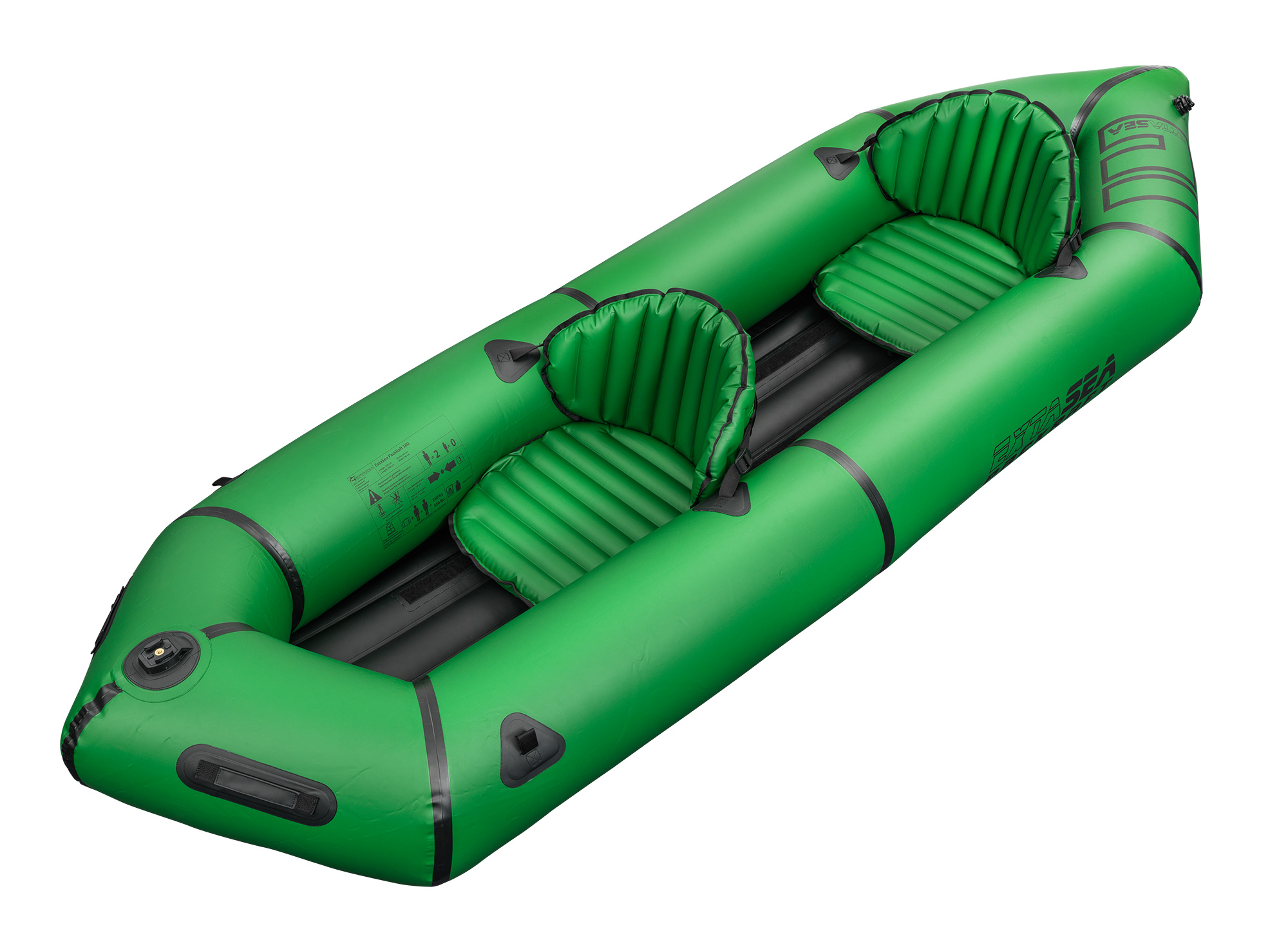 Extasea Packraft 300 Double 2er Trekking Schlauchboot oliv-grün TPU ...